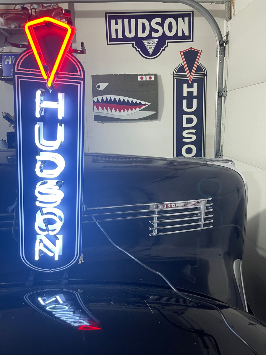 29" Classic Hudson Red and White Real Glass Neon Sign – Hudson and Wilder